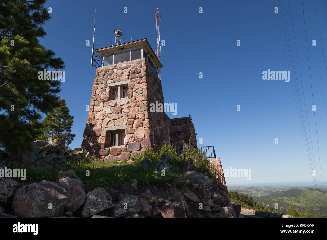 CUSTER STATE PARK, SOUTH DAKOTA - June 9, 2014: Mount Coolidge Fire ...