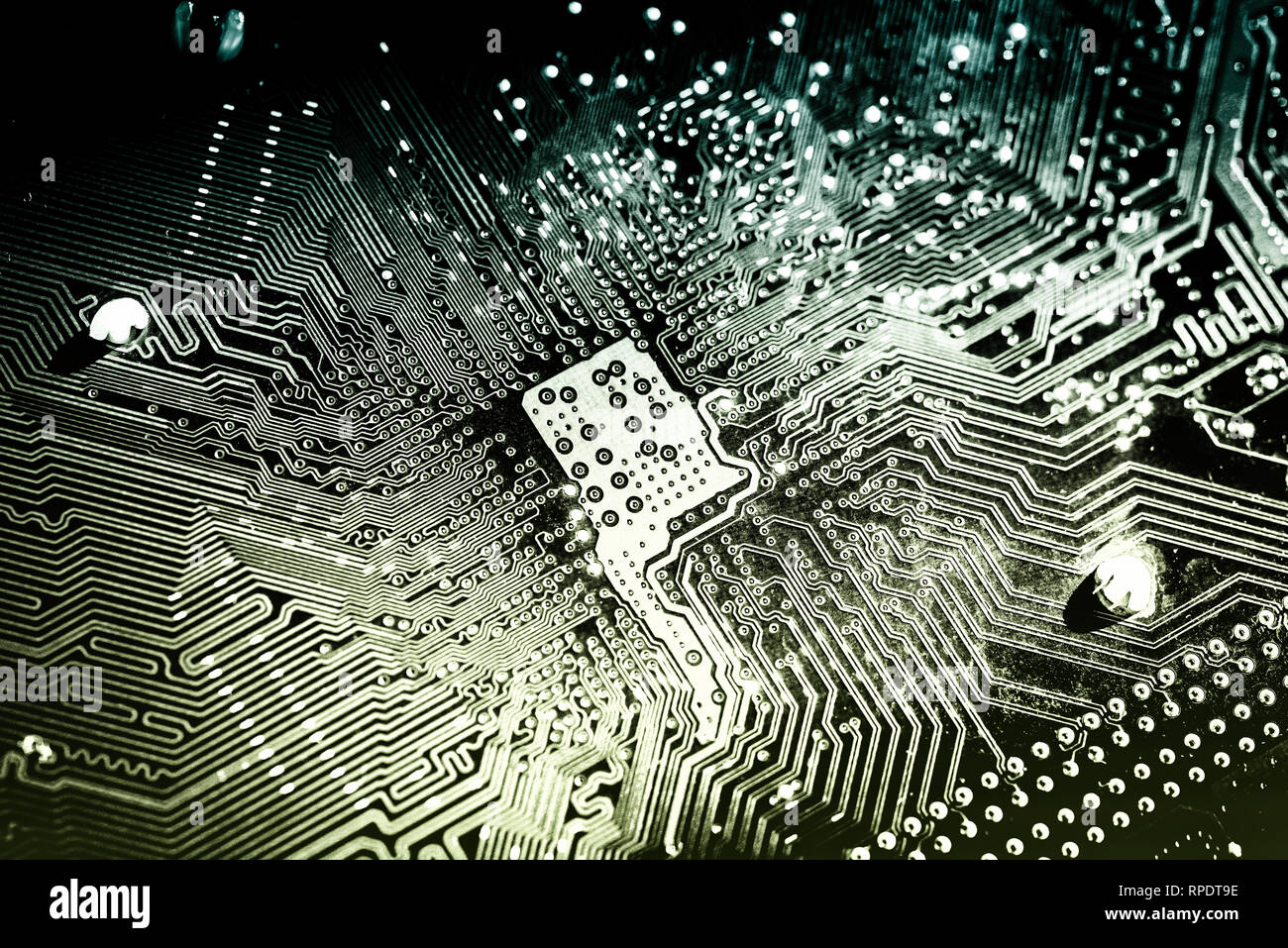 integrated circuit - many paths. details Stock Photo - Alamy