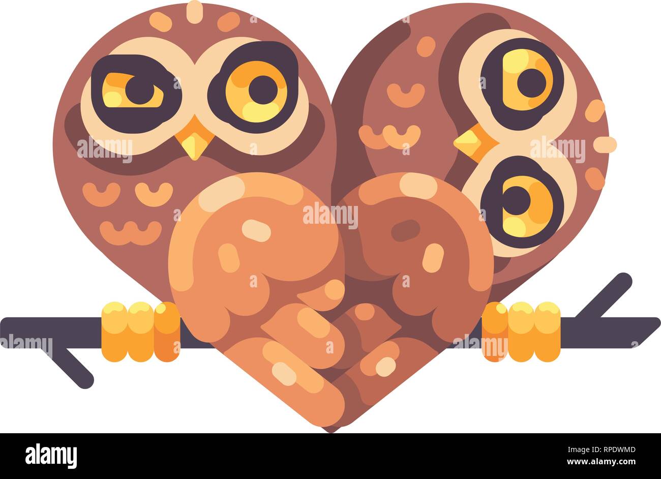 Owls in the tree Stock Vector Images - Alamy