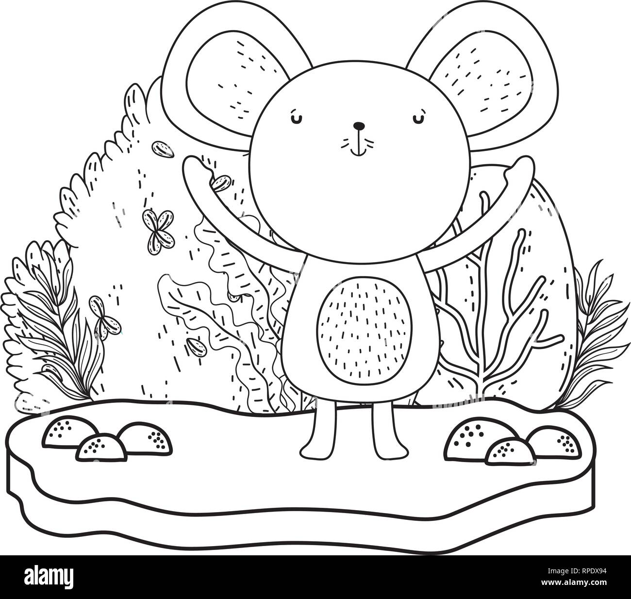 little mouse in the landscape Stock Vector Image & Art - Alamy