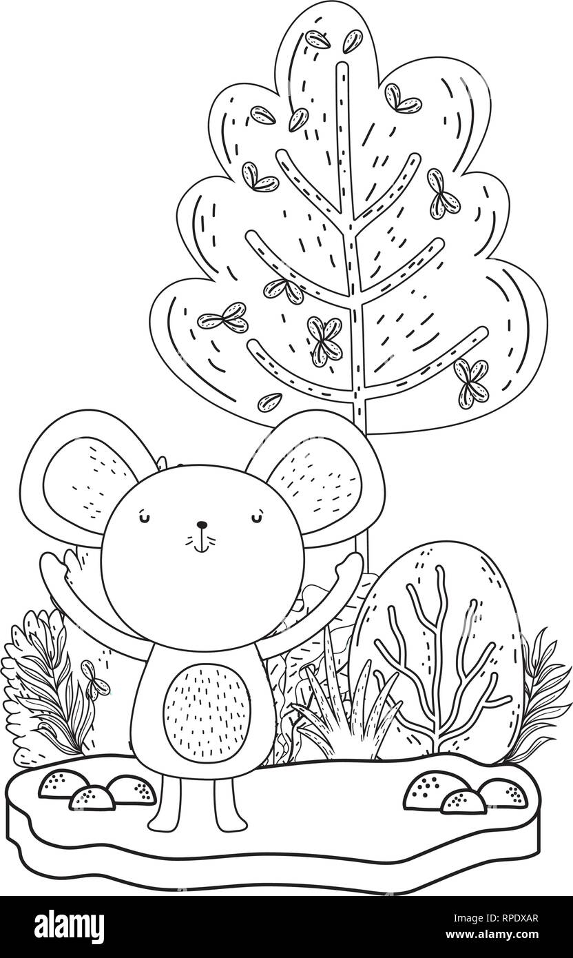 little mouse in the landscape Stock Vector Image & Art - Alamy