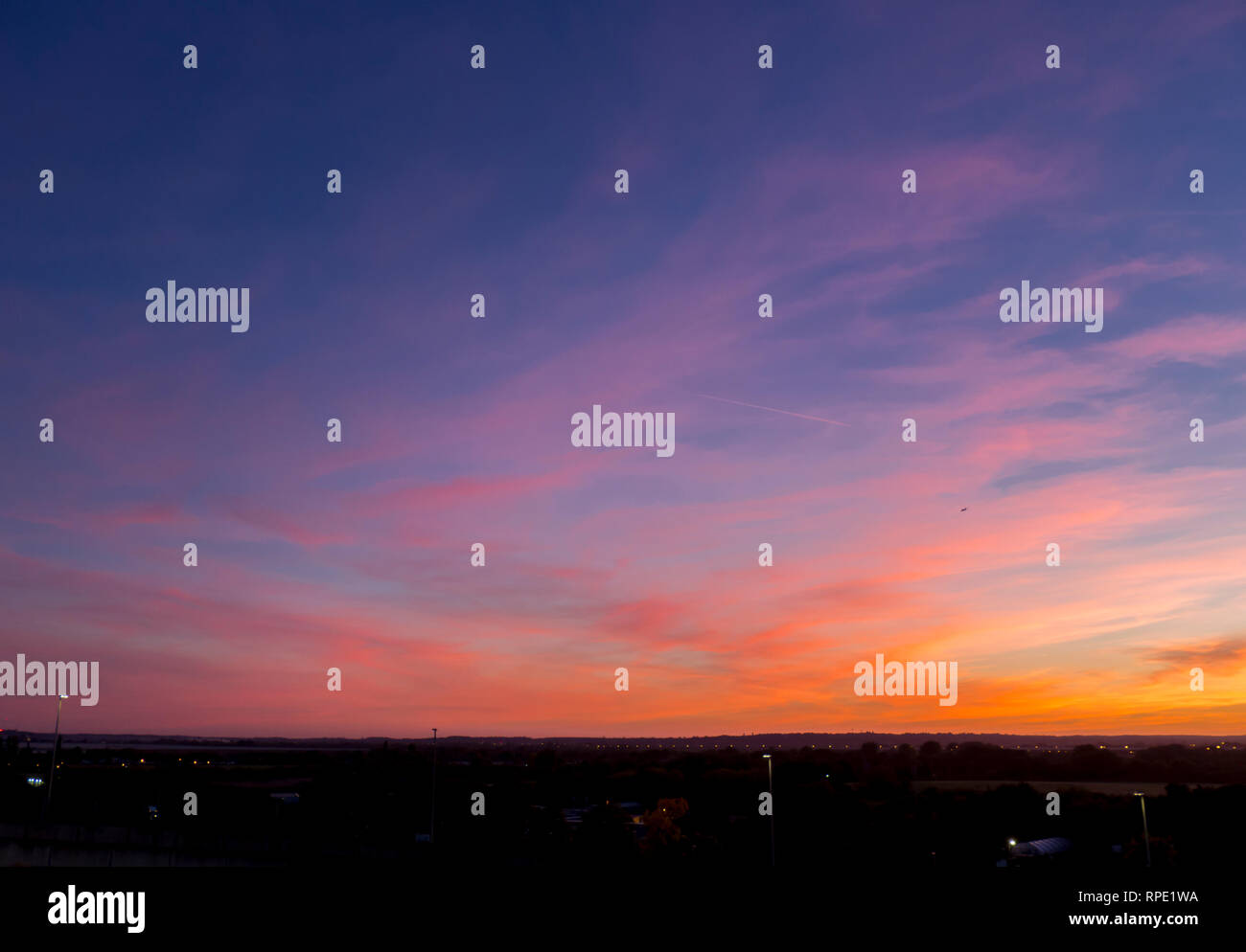 Sunset sky UK Stock Photo - Alamy