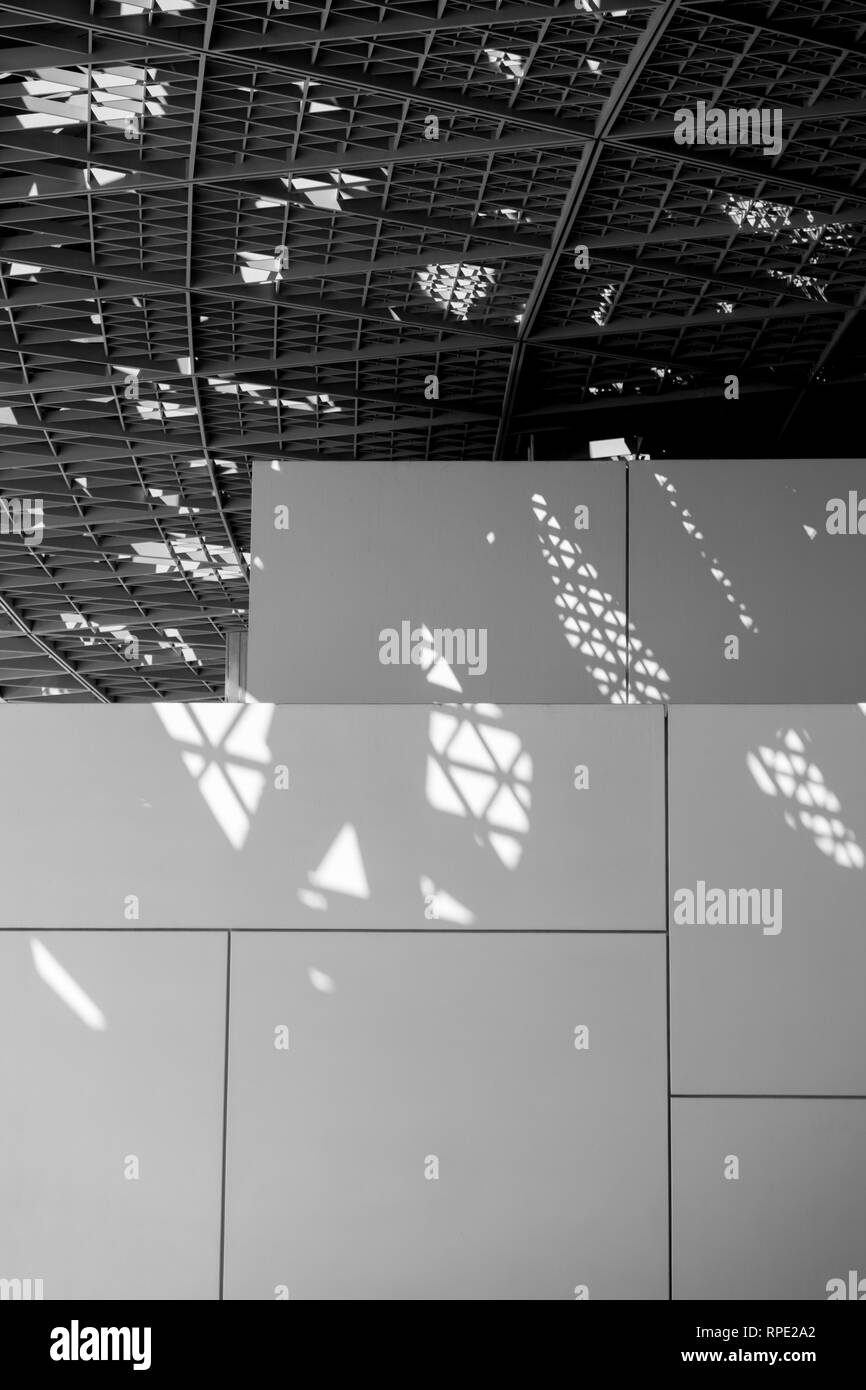Shadows formed by the unique roof structure of the Lourve, Abu Dhabi ...