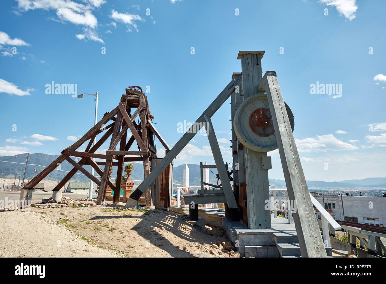Mine headframe butte montana usa hi-res stock photography and images ...