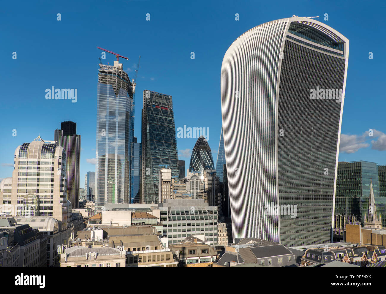 City of london skyline 2019 gherkin hi-res stock photography and images ...
