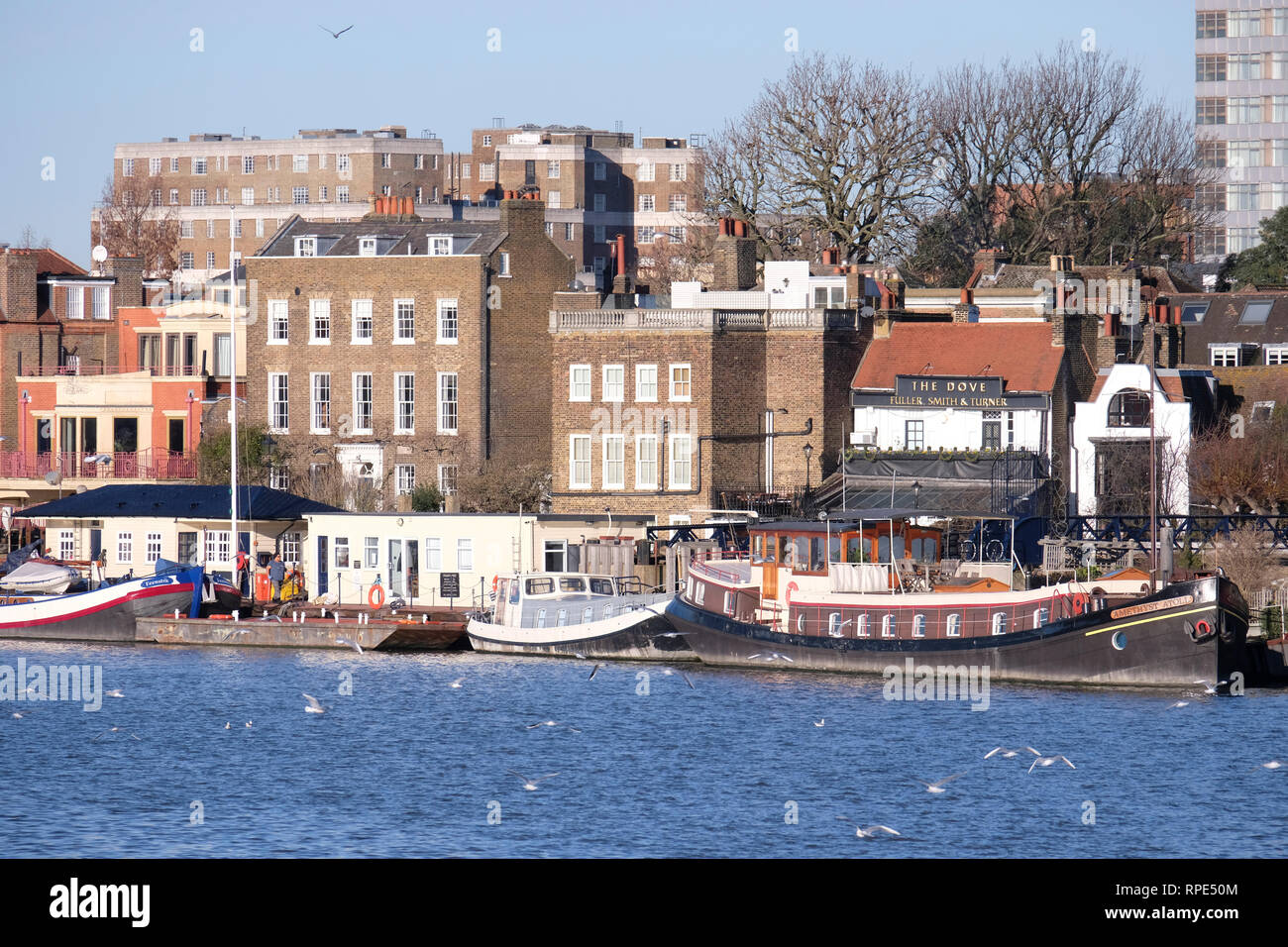 Hammersmith london riverfront Stock Photo - Alamy