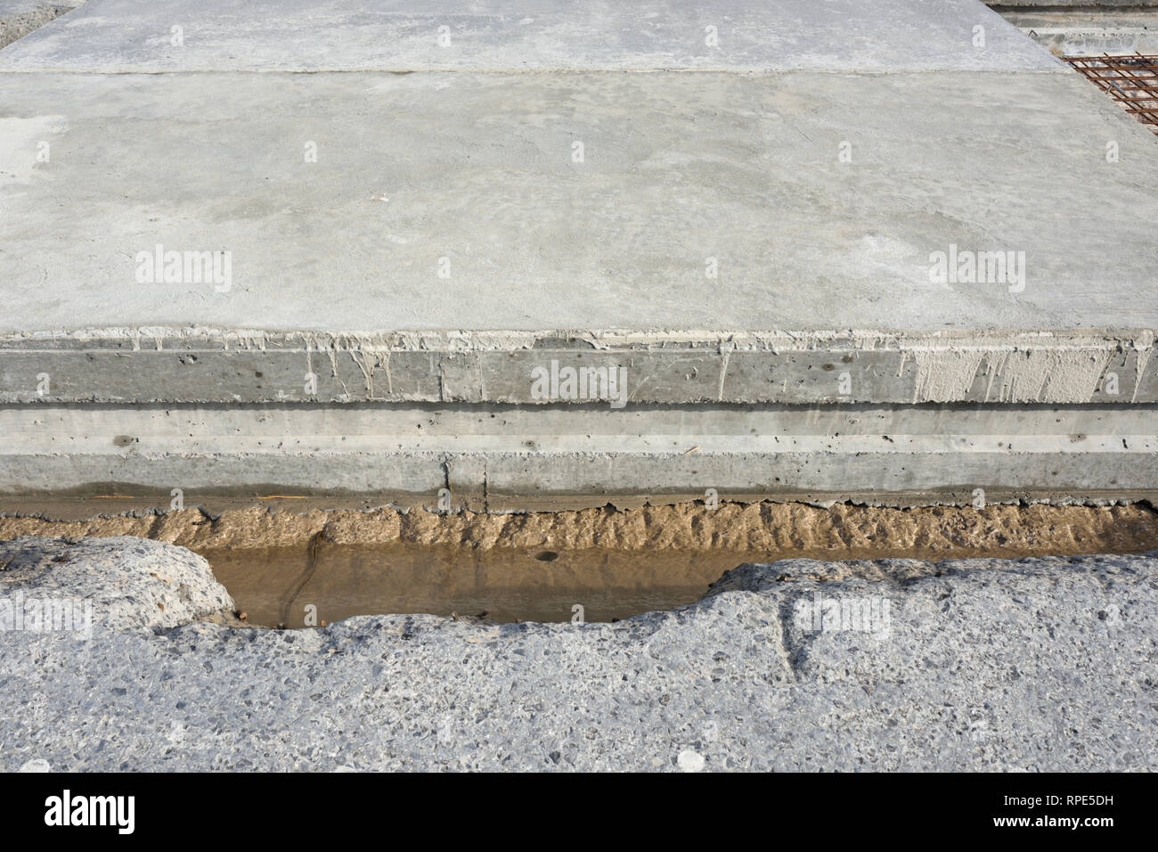 Concrete sloping revetment under repair hi-res stock photography and ...
