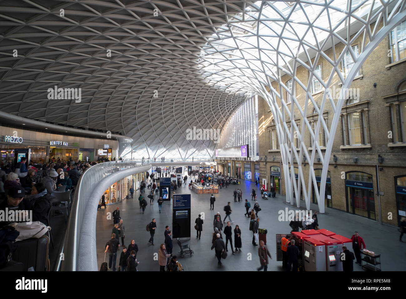 UK, London, King's Cross station interior Stock Photo - Alamy