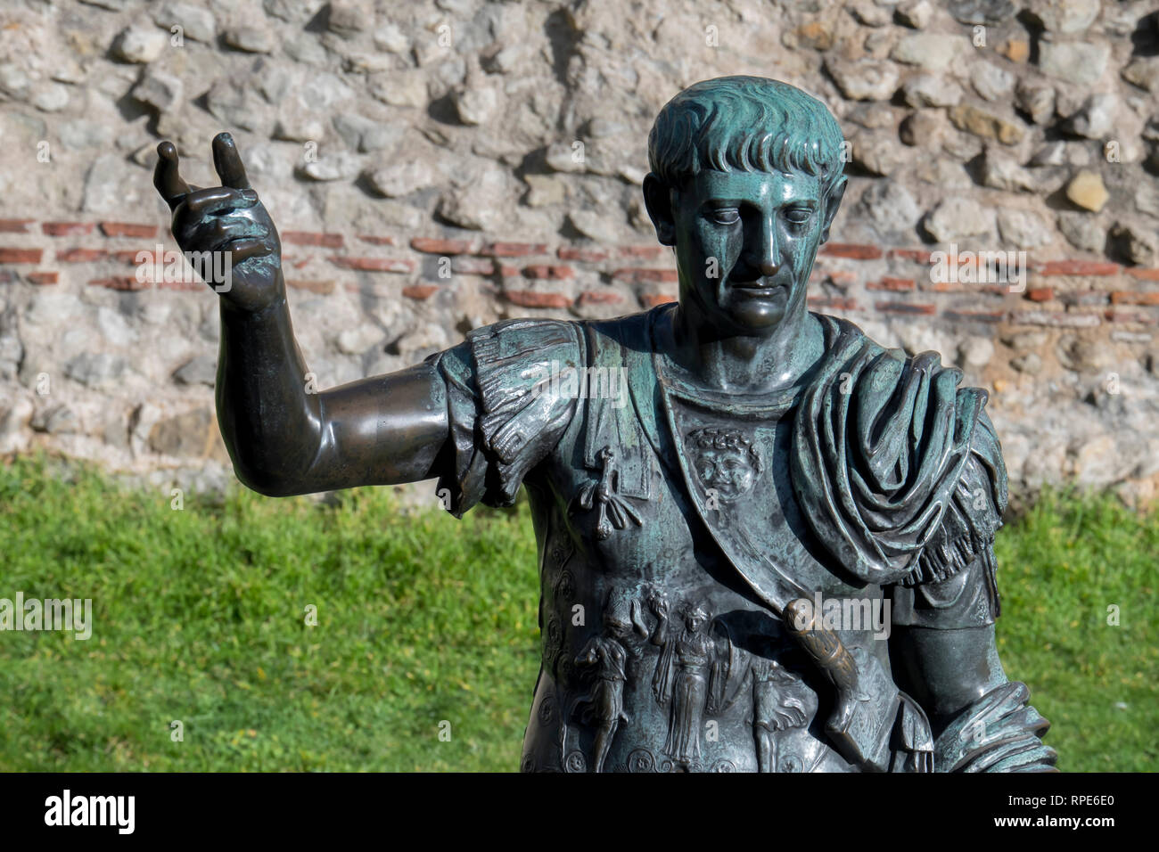 Statue roman emperor trajan tower hi-res stock photography and images ...