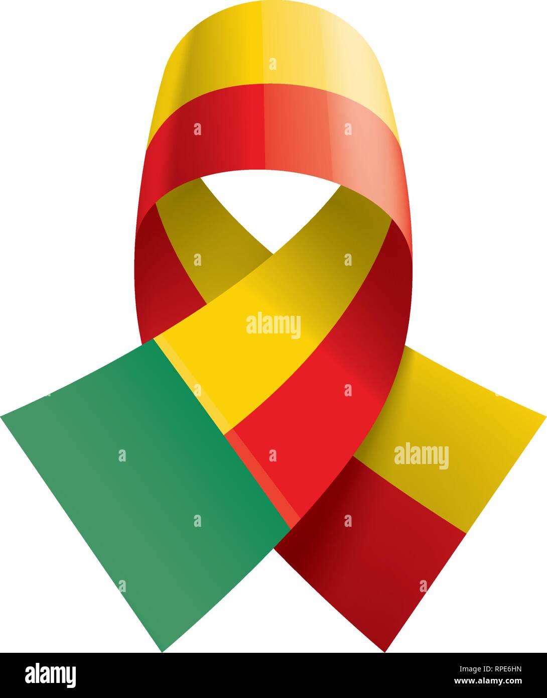 Benin flag, vector illustration on a white background Stock Vector ...