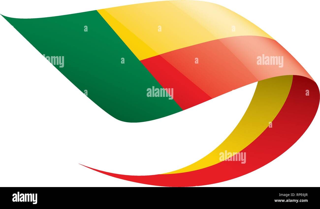 Benin flag, vector illustration on a white background Stock Vector ...