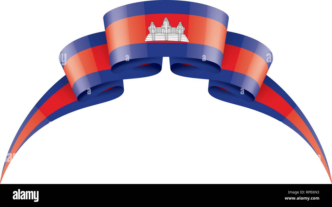 Cambodia flag, vector illustration on a white background Stock Vector ...