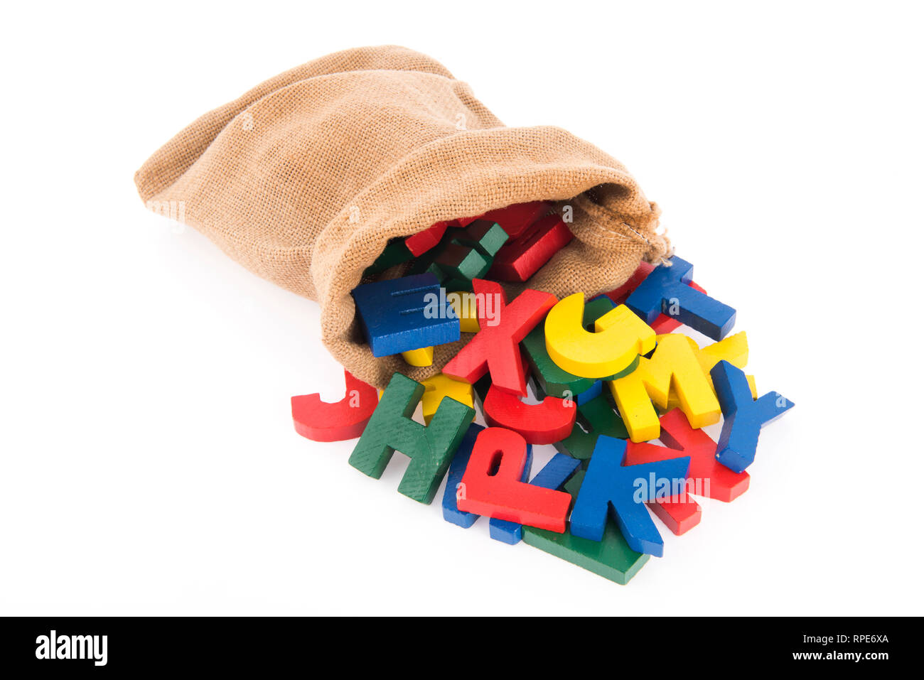 Colorful vintage alphabet letters isolated over white background Stock ...