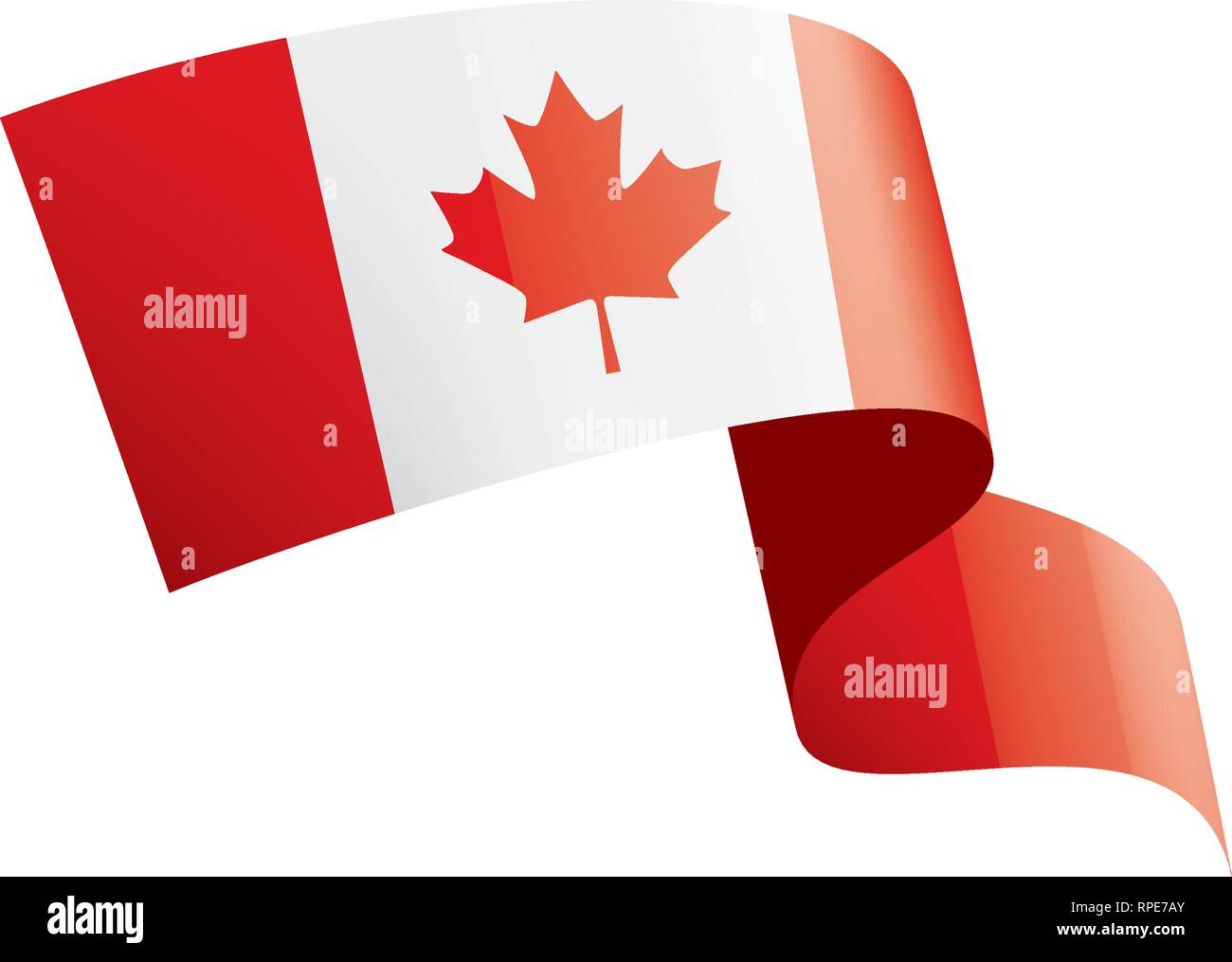 Canada flag, vector illustration on a white background Stock Vector Image & Art - Alamy