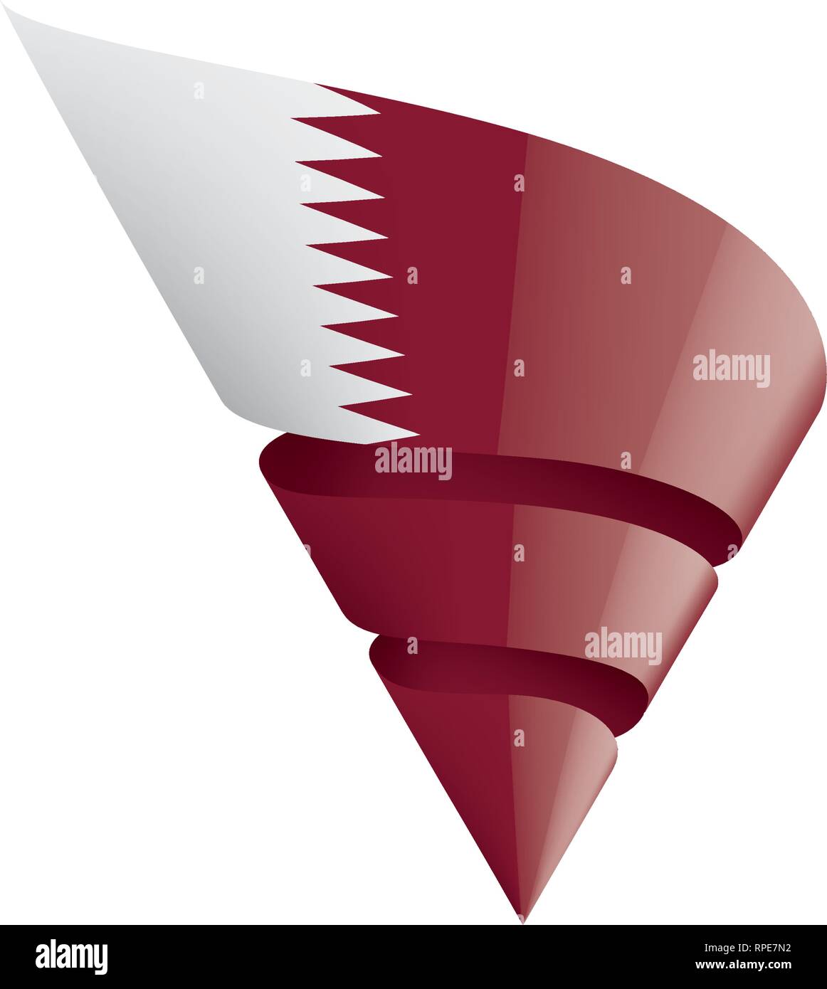 Qatar flag, vector illustration on a white background Stock Vector ...