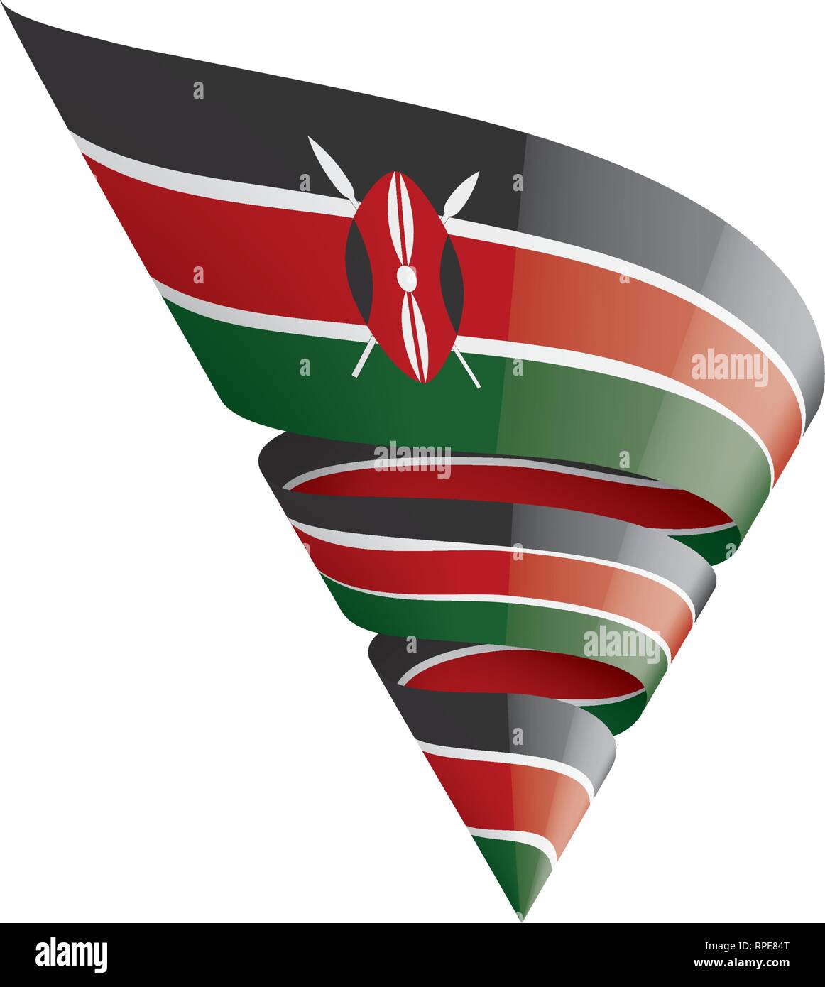 Kenya flag, vector illustration on a white background Stock Vector ...