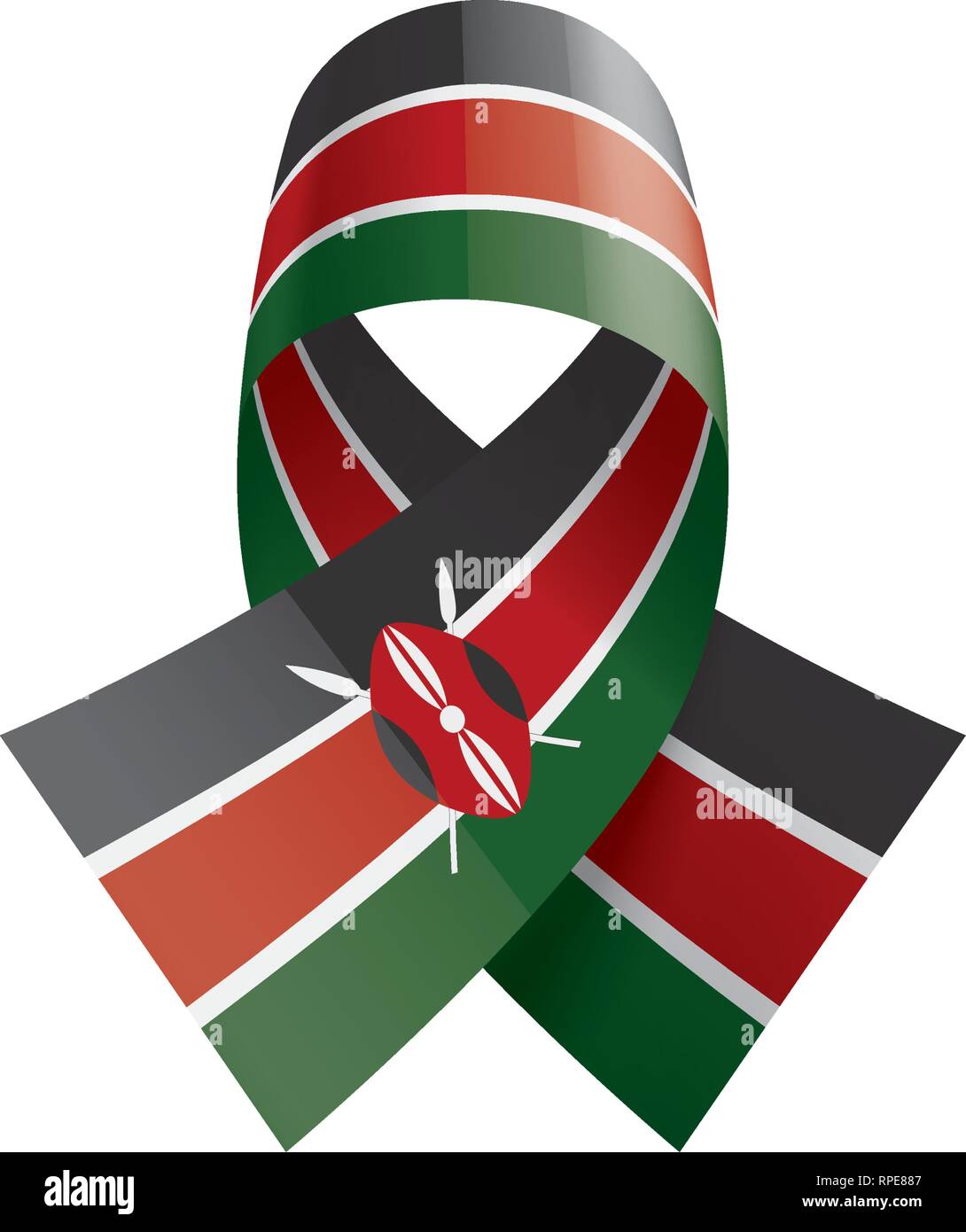 Kenya flag, vector illustration on a white background Stock Vector ...