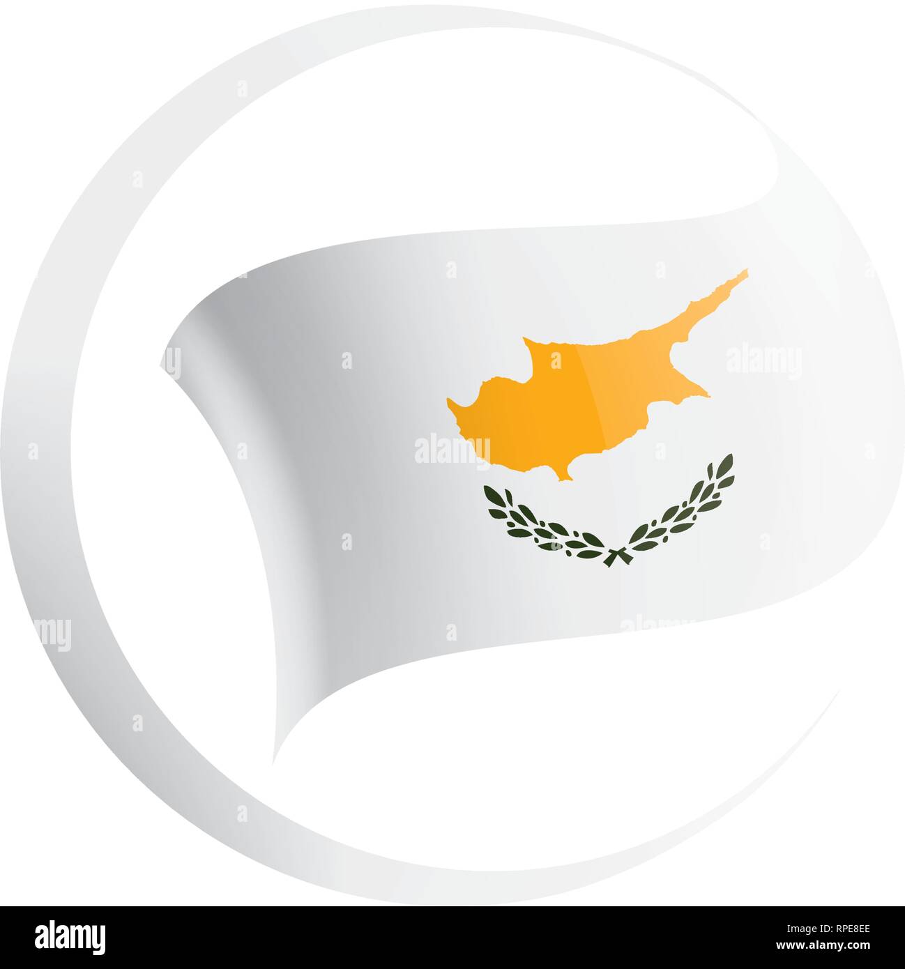 Cyprus flag, vector illustration on a white background Stock Vector ...