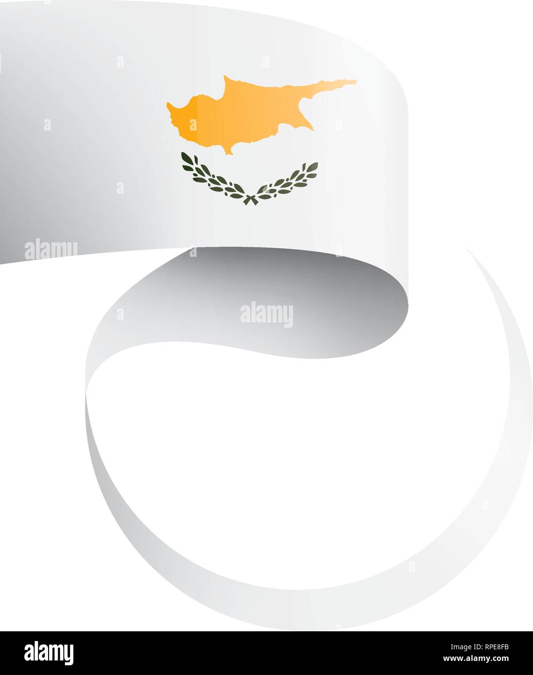 Cyprus flag, vector illustration on a white background Stock Vector ...