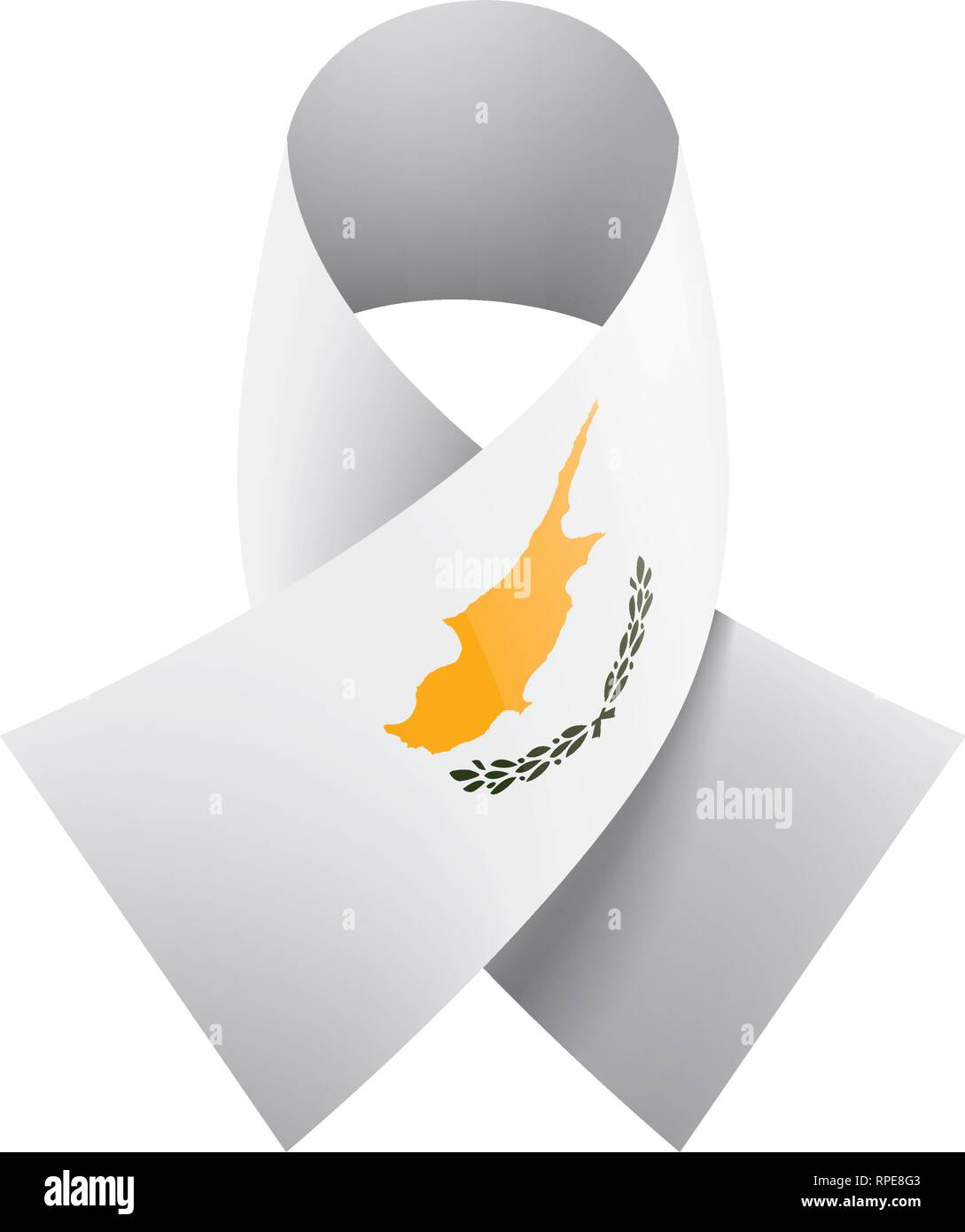 Cyprus flag, vector illustration on a white background Stock Vector ...