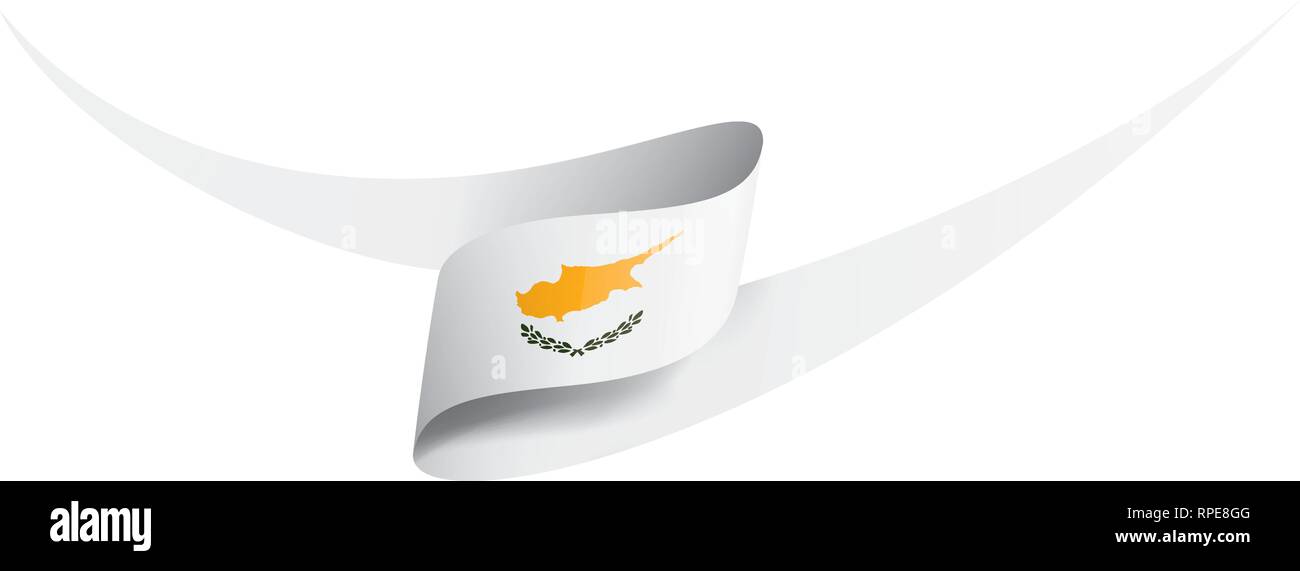 Cyprus flag, vector illustration on a white background Stock Vector ...