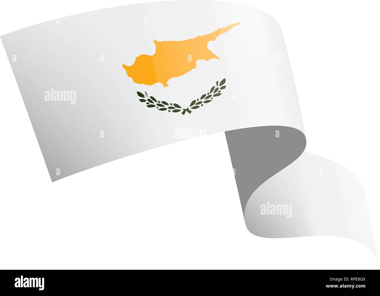 Cyprus flag, vector illustration on a white background Stock Vector ...