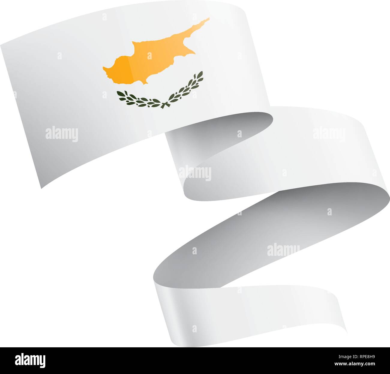 Cyprus flag, vector illustration on a white background Stock Vector ...