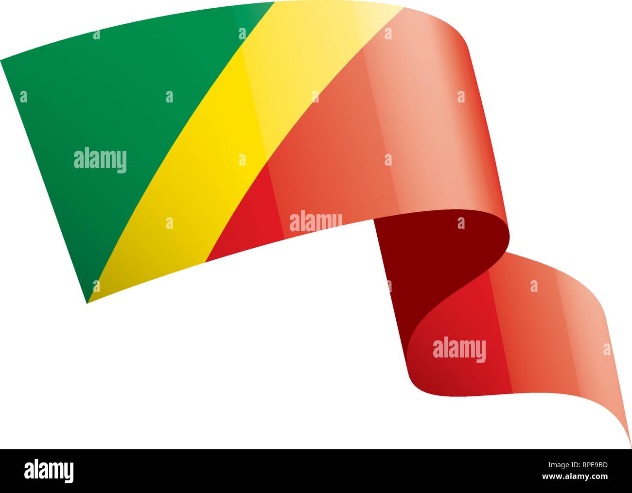 Congo flag, vector illustration on a white background Stock Vector ...