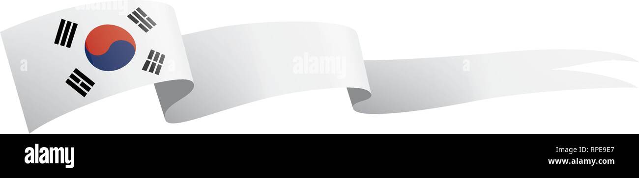 South Korean flag, vector illustration on a white background Stock ...