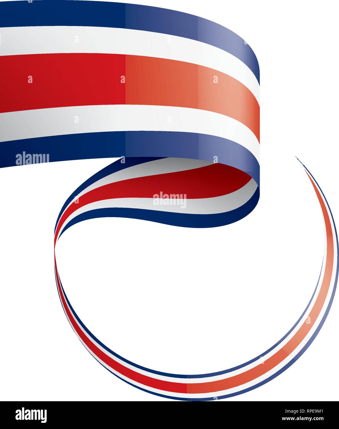 Costa Rica flag, vector illustration on a white background Stock Vector ...