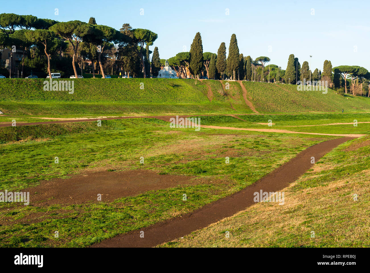 Circus Maximus is an ancient Roman chariot racing stadium and mass ...