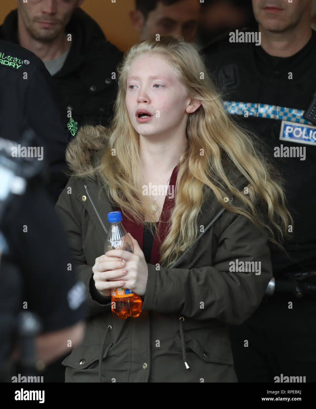 Georgina Lochrane leaving the High Court in Glasgow, where a teenager ...