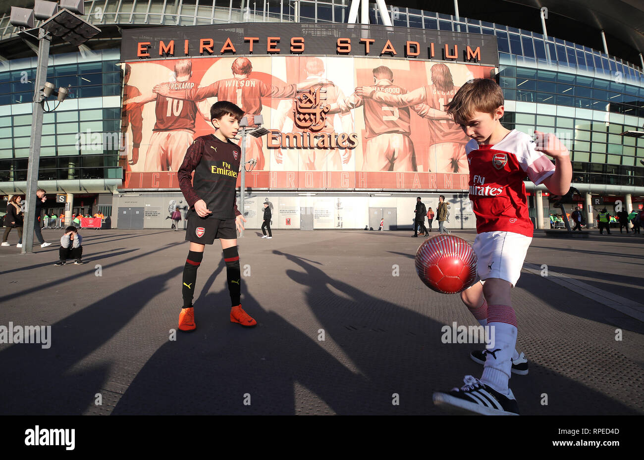 Arsenal fans during the game hi-res stock photography and images - Alamy