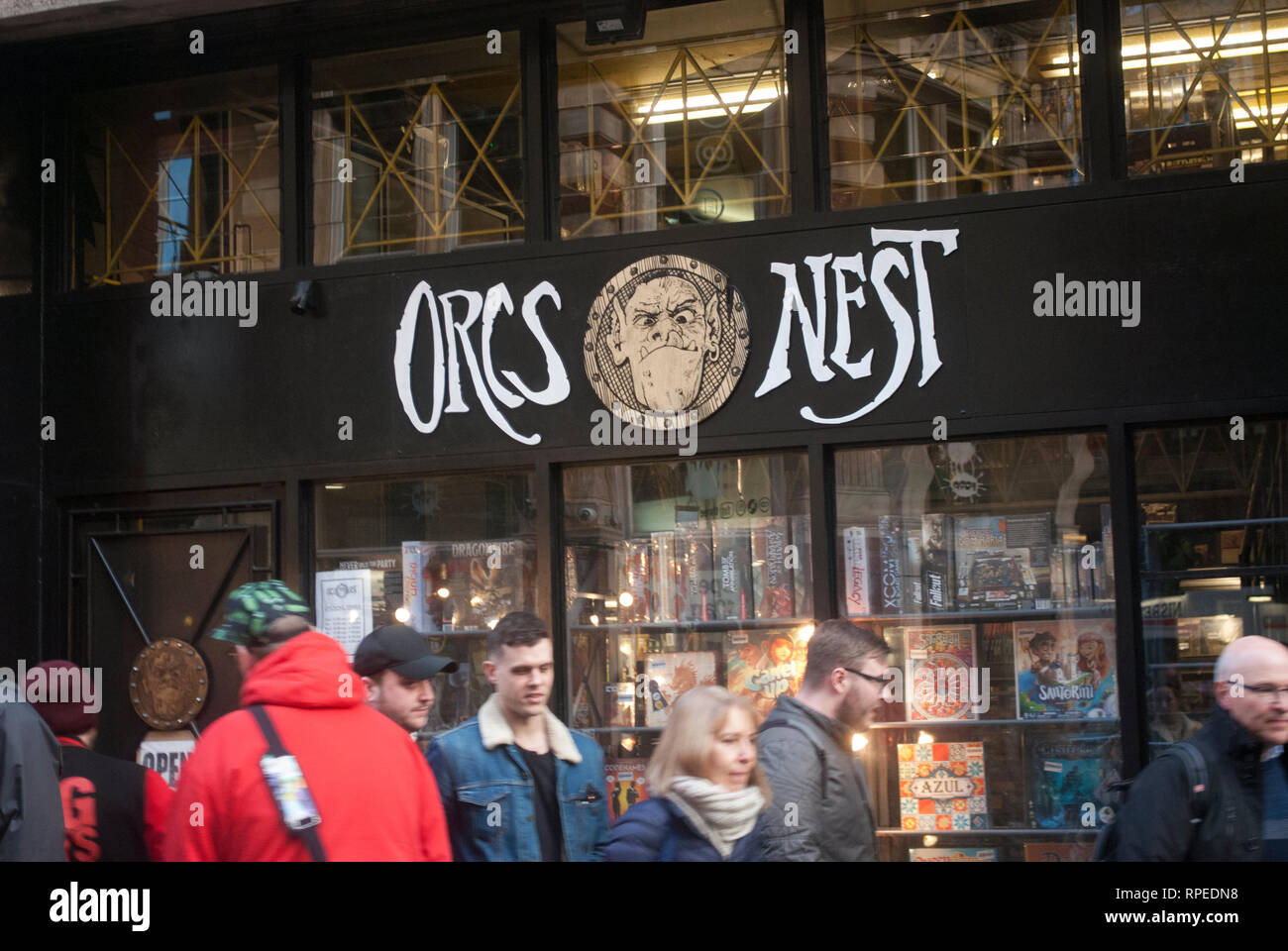 Orc's Nest games shop Stock Photo - Alamy