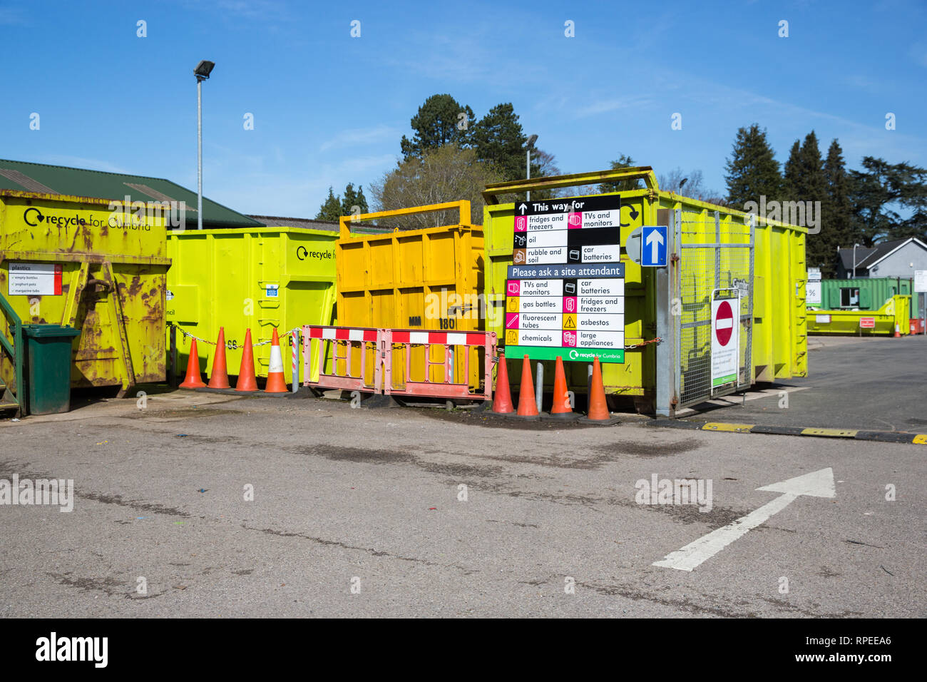 A Local Authority Public Recycling Centre in Cumbria Stock Photo - Alamy