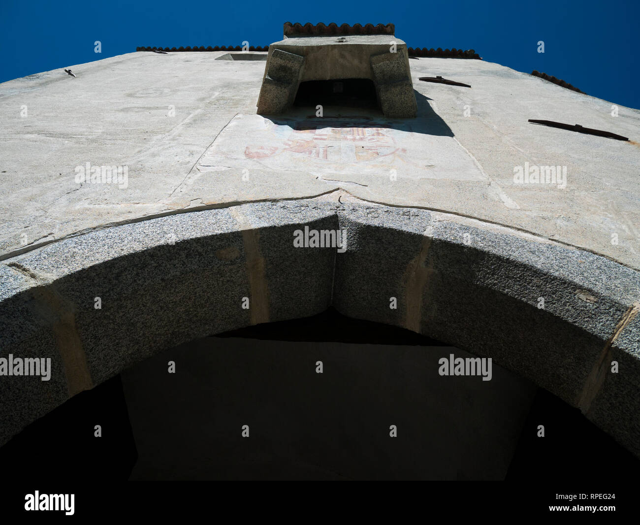 details of the Brunico castle, summer period in the Alto Adige area ...