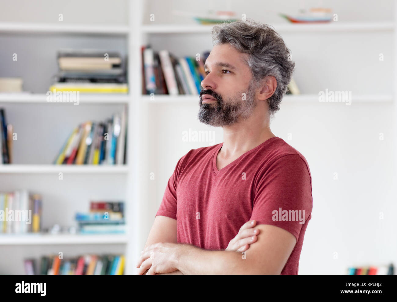 Middle aged male thinking hi-res stock photography and images - Alamy