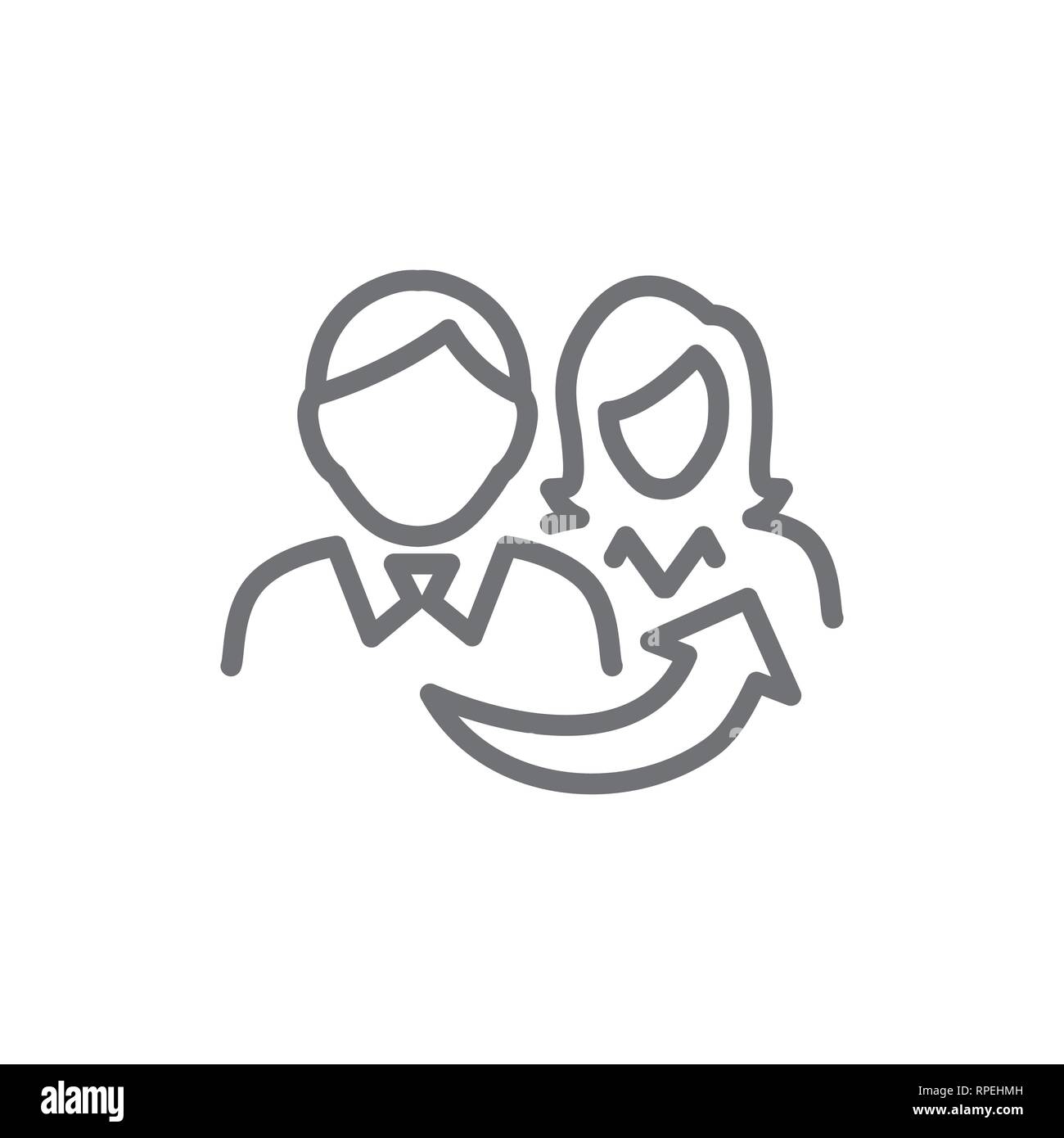 Referral Job Reference Icon with recommendations, performance review ...