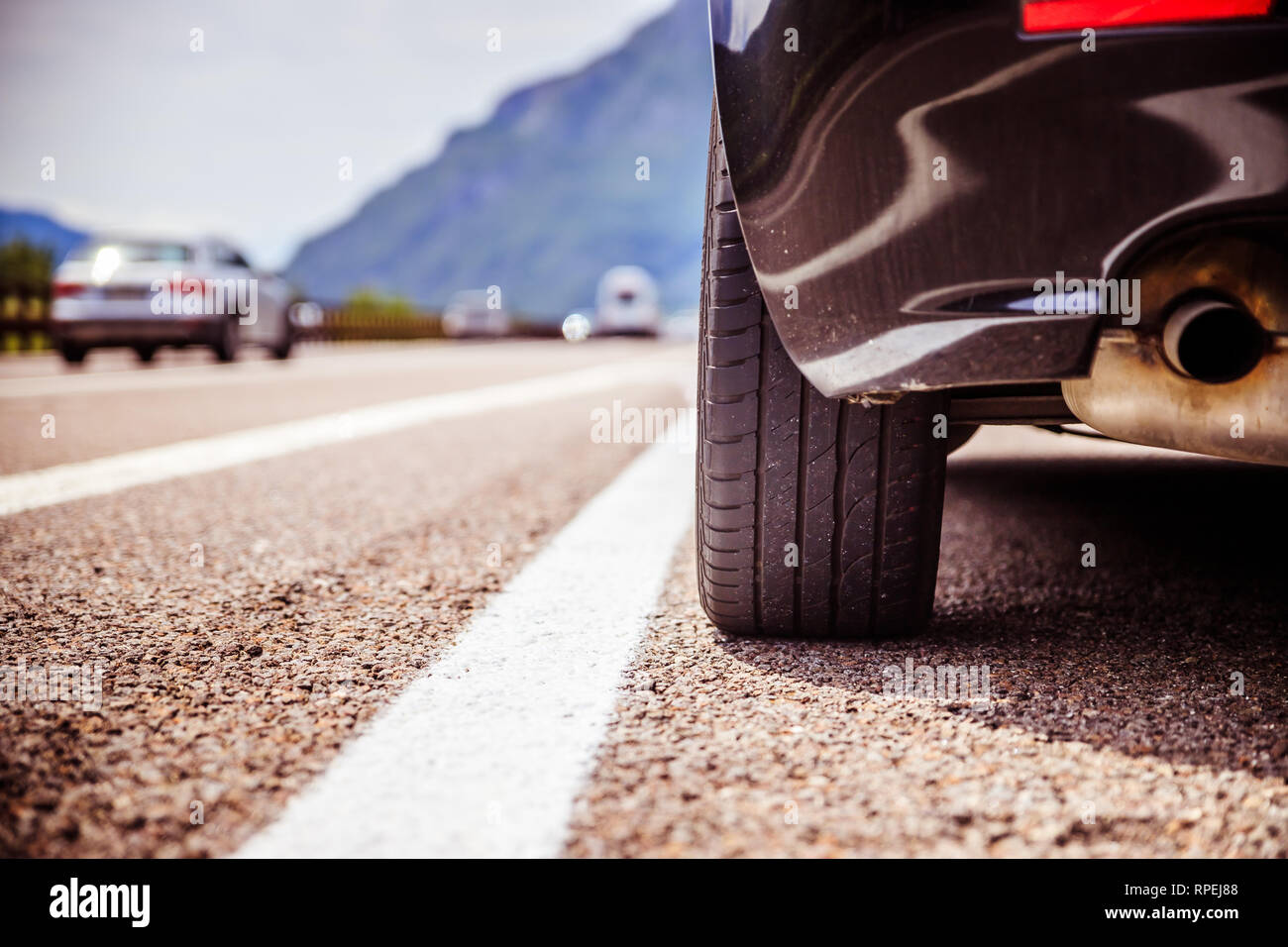 Breakdown emergency lane hi-res stock photography and images - Alamy