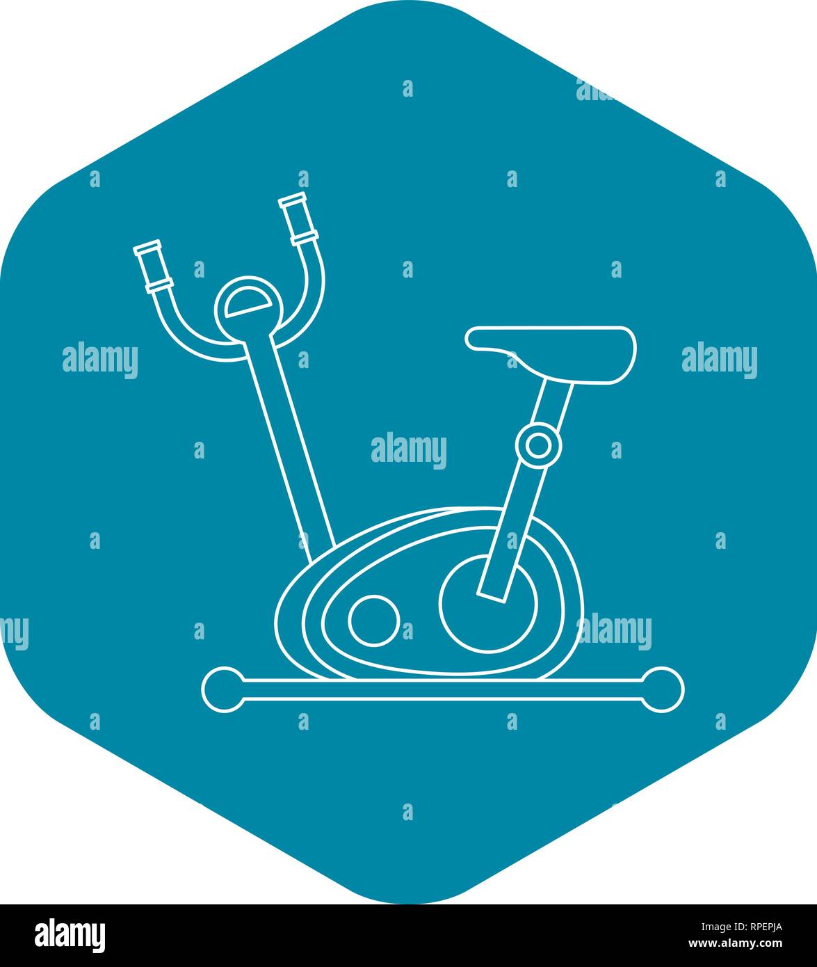 Stationary exercise bike icon, outline style Stock Vector Image & Art ...