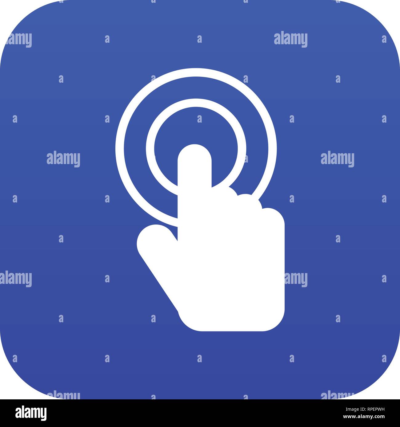 Click icon digital blue Stock Vector Image & Art - Alamy
