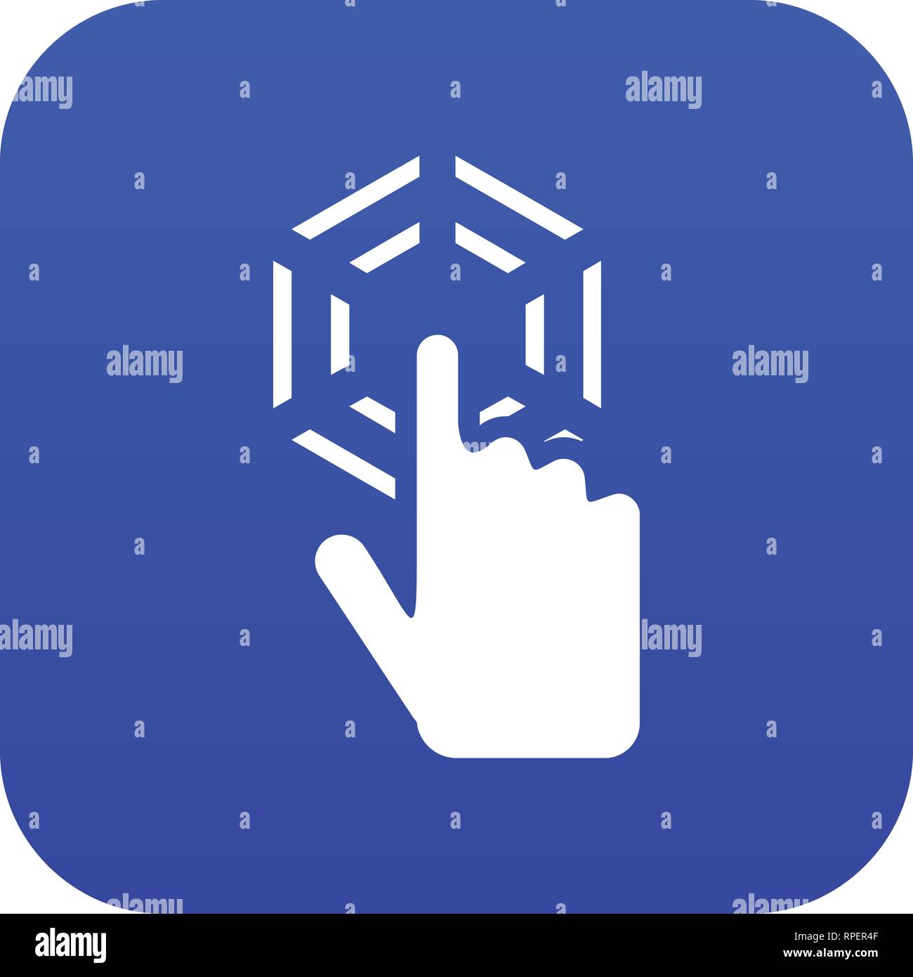 Click icon digital blue Stock Vector Image & Art - Alamy