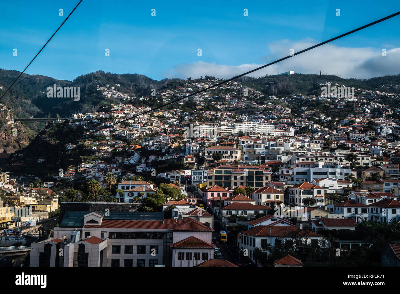 Monte cable car, Funchal, Madeira, Portugal Stock Photo - Alamy