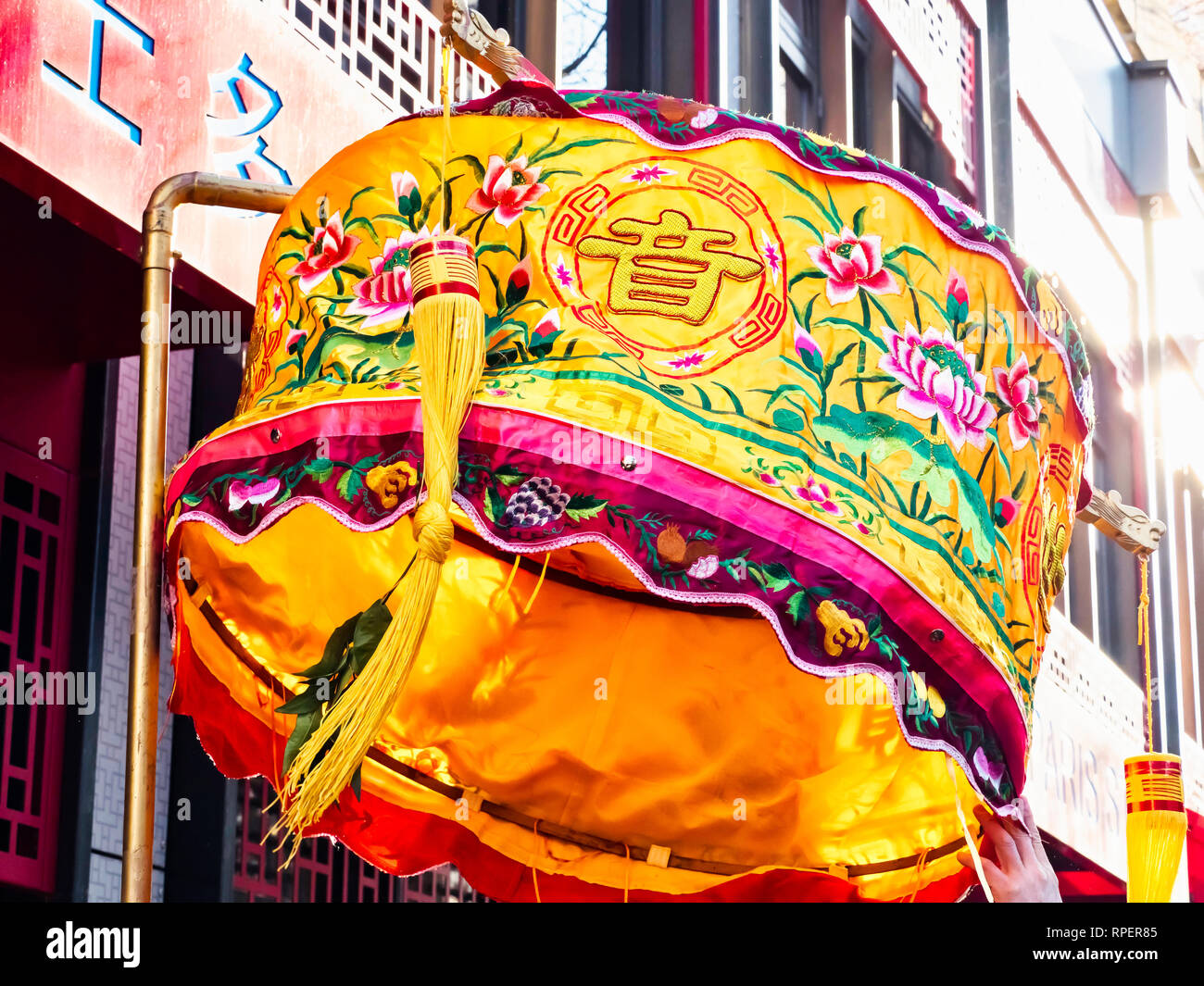 PARIS, FRANCE - FEBRUARY 17, 2019. Last day of the chinese new year ...