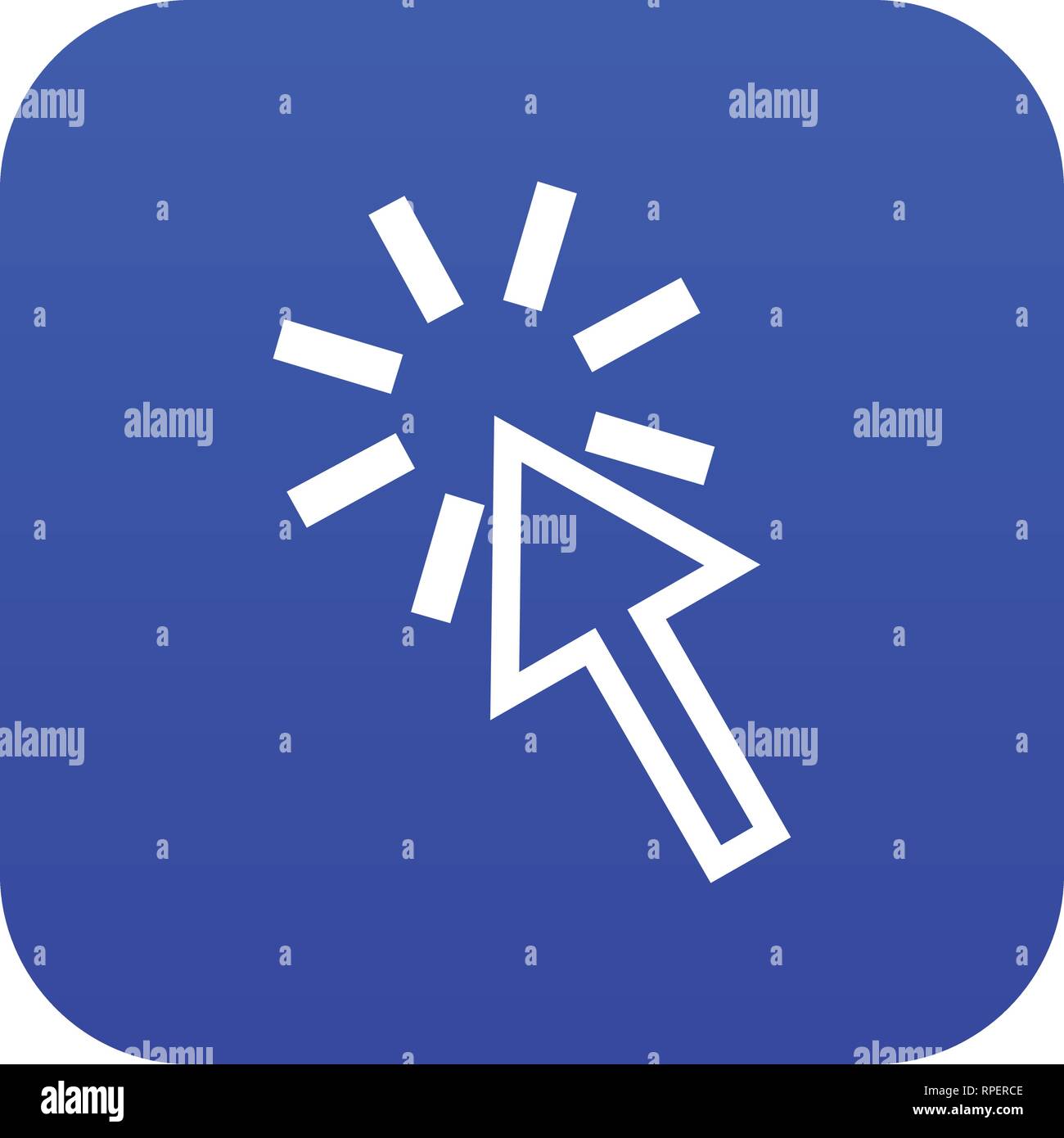 Click icon digital blue Stock Vector Image & Art - Alamy
