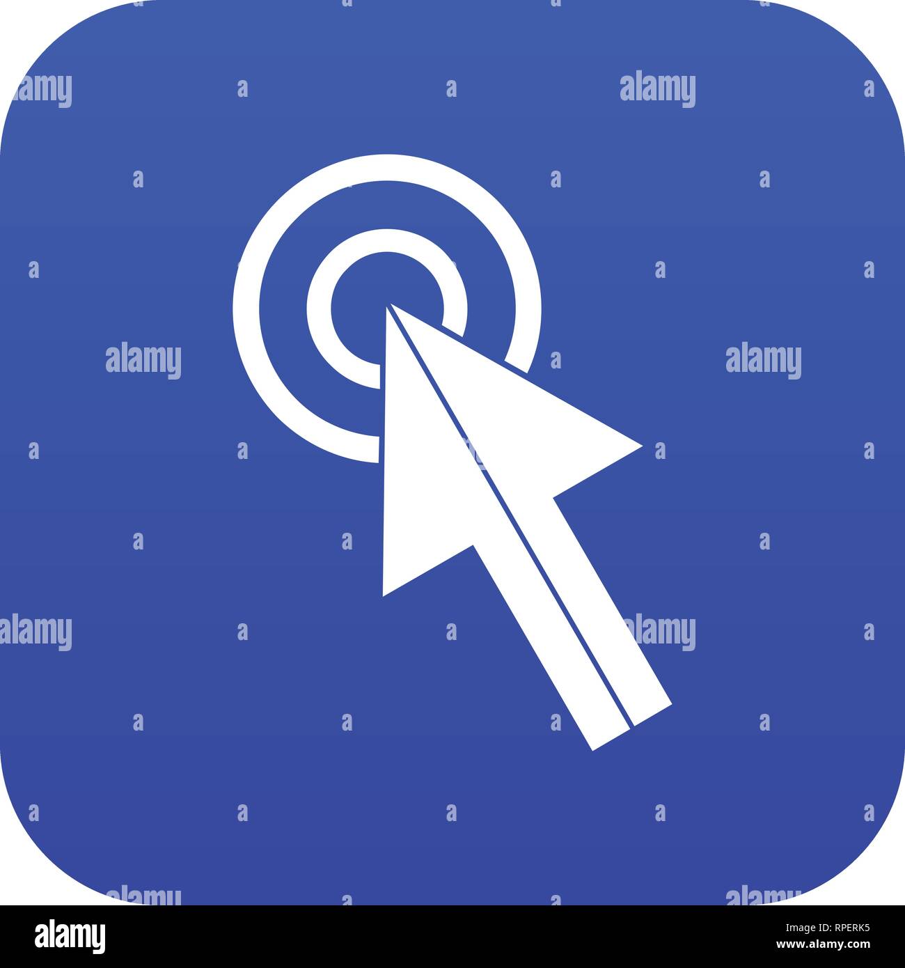 Click icon digital blue Stock Vector Image & Art - Alamy