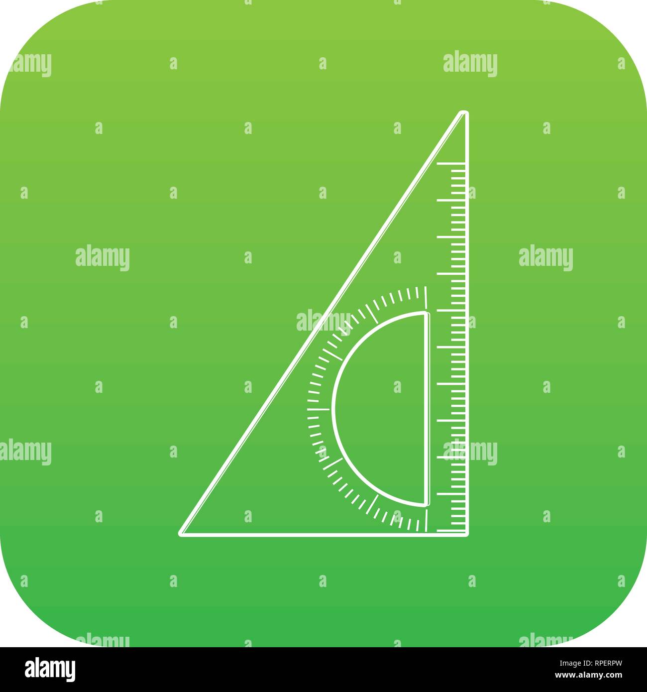 Ruler angle icon green vector Stock Vector Image & Art - Alamy
