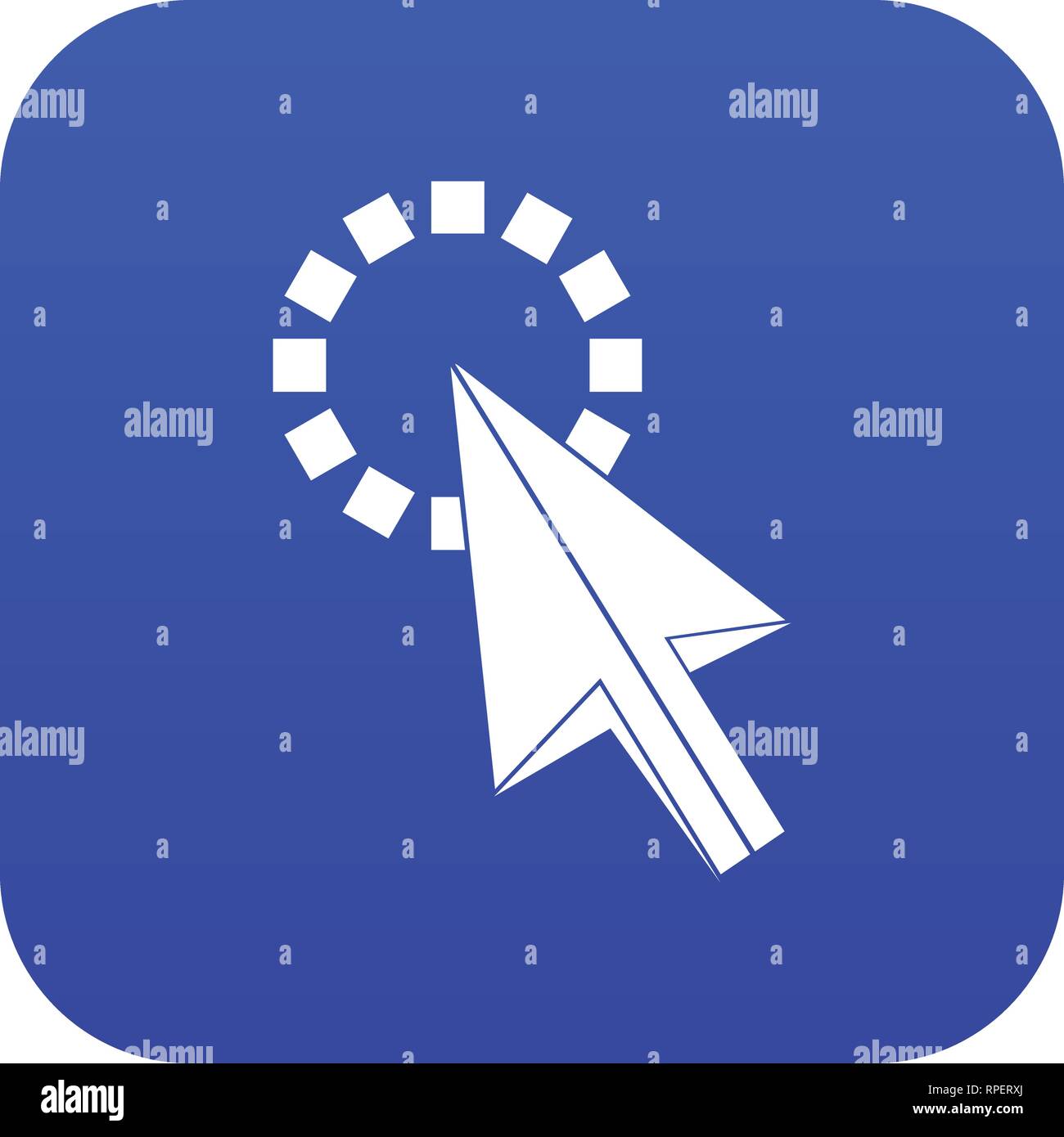 Click icon digital blue Stock Vector Image & Art - Alamy