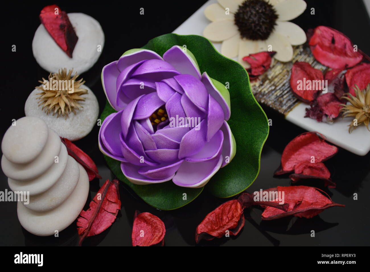 flower zen therapy meditation nature Stock Photo - Alamy