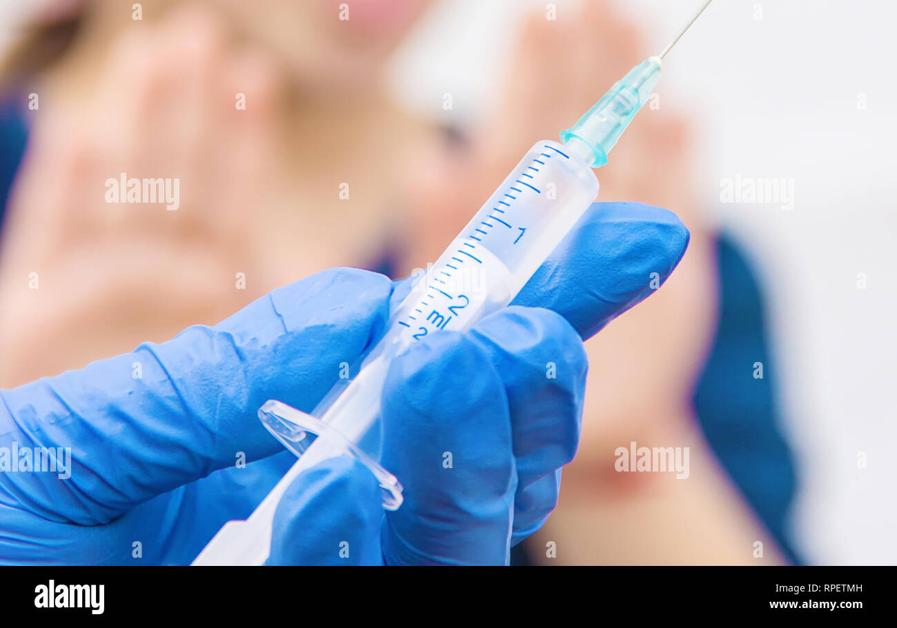 vaccination of children. An injection. Selective focus kids Stock Photo ...